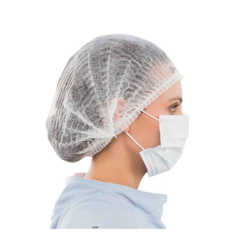 Touca Descartável Branca Com 100 UNID - Prevemax